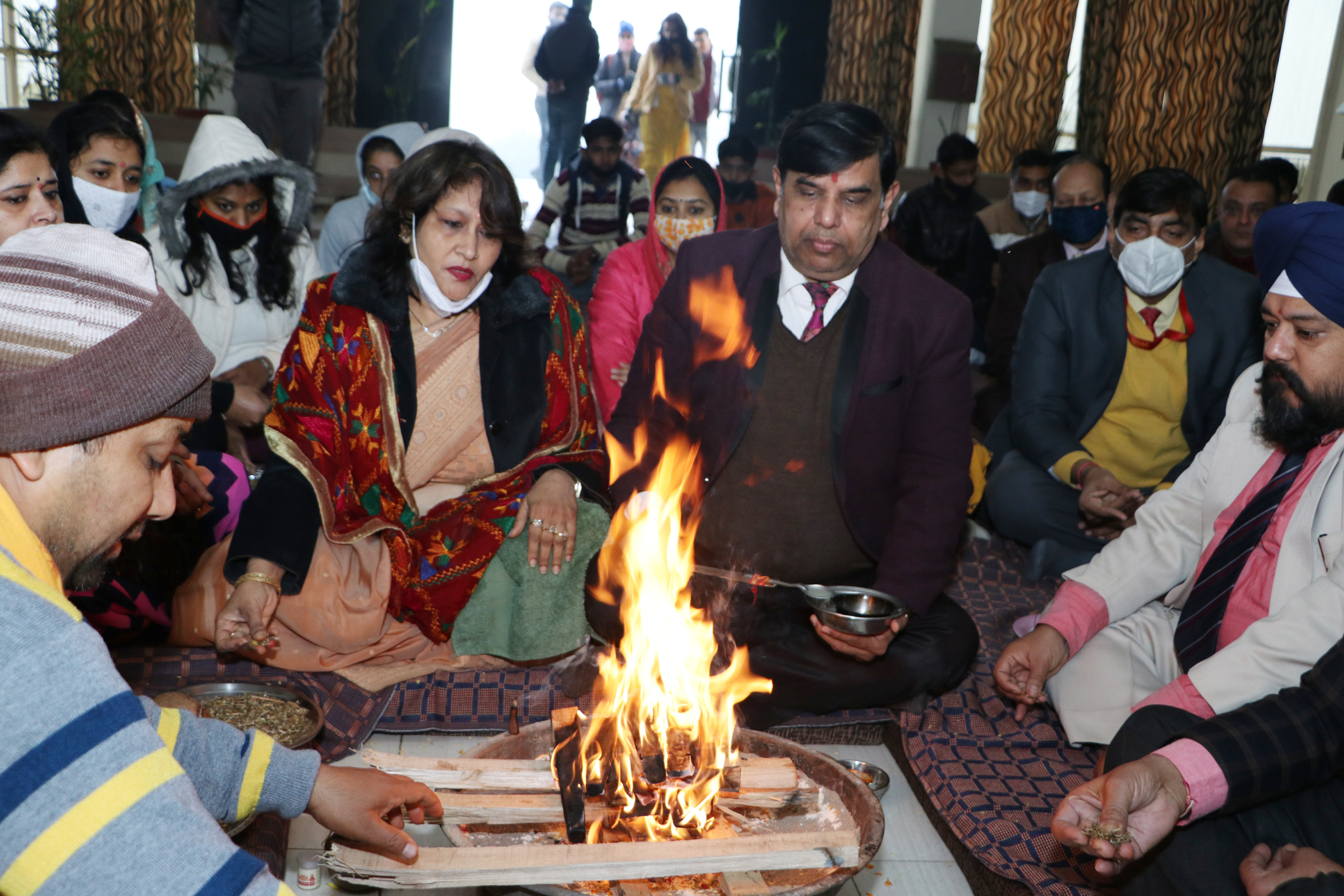 Regular classes started with Hawan on Thursday at Om Sterling Global ...