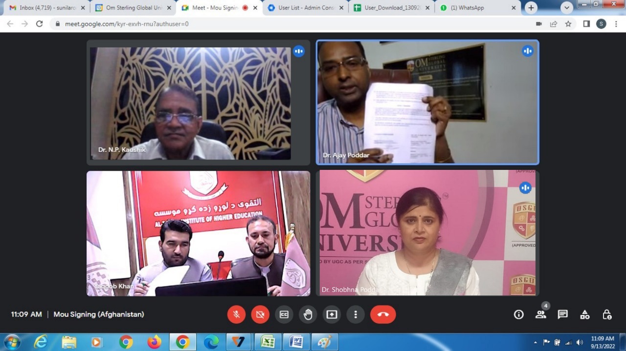 Om Sterling Global University, Hisar (Haryana - India) inked another ...