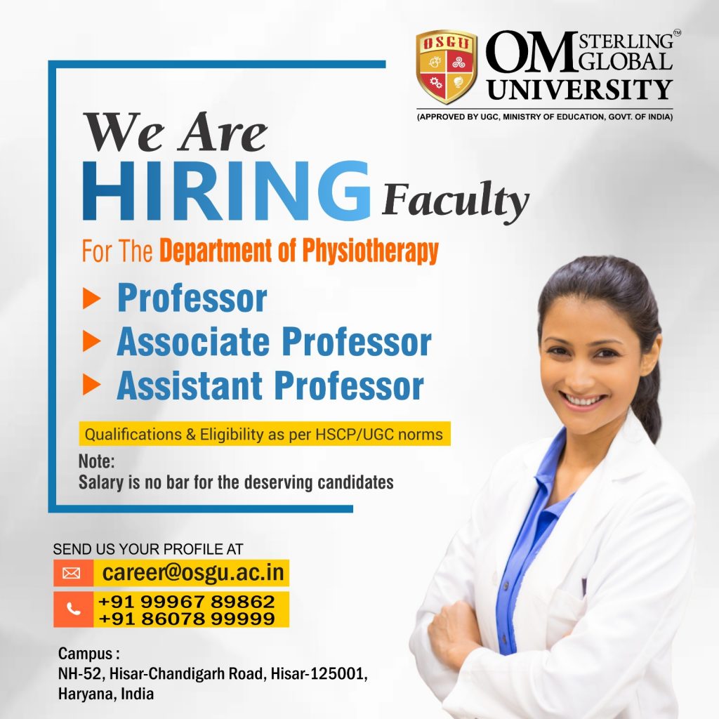 Career @ OSGU (Top University in Haryana) | Om Sterling Global ...